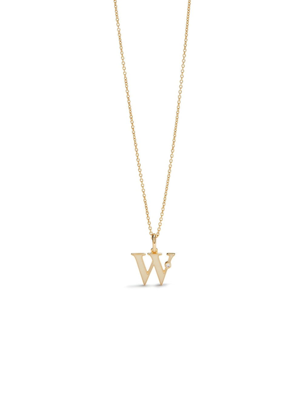 Letter W Pendant Necklace | Les Nereides