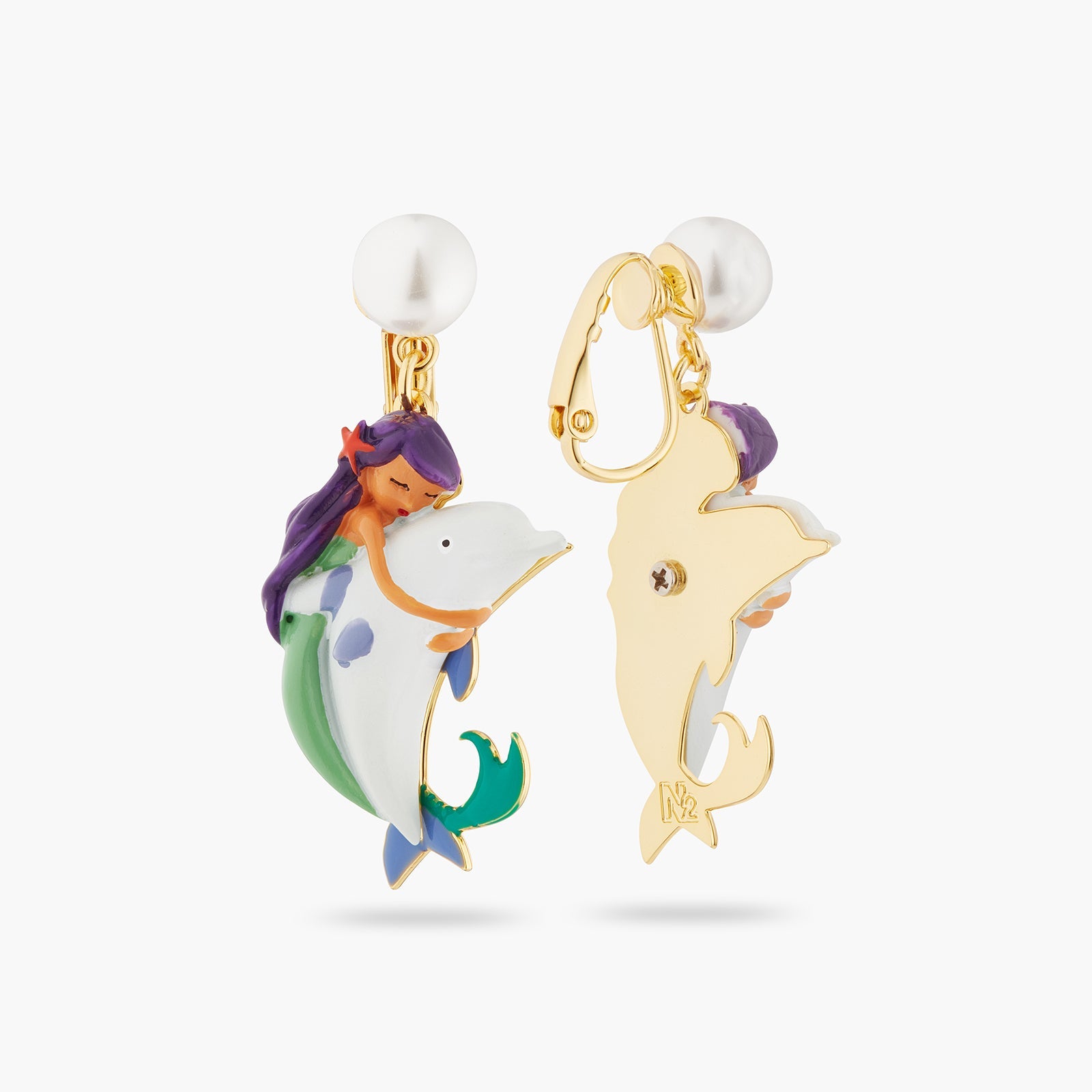 Mermaid And Dolphin Earrings | Les Néréides Earrings – Les Nereides