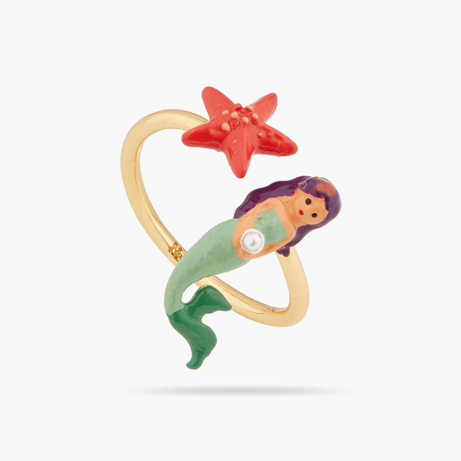 Mermaid And Starfish Adjustable Ring | Les Néréides Rings – Les Nereides