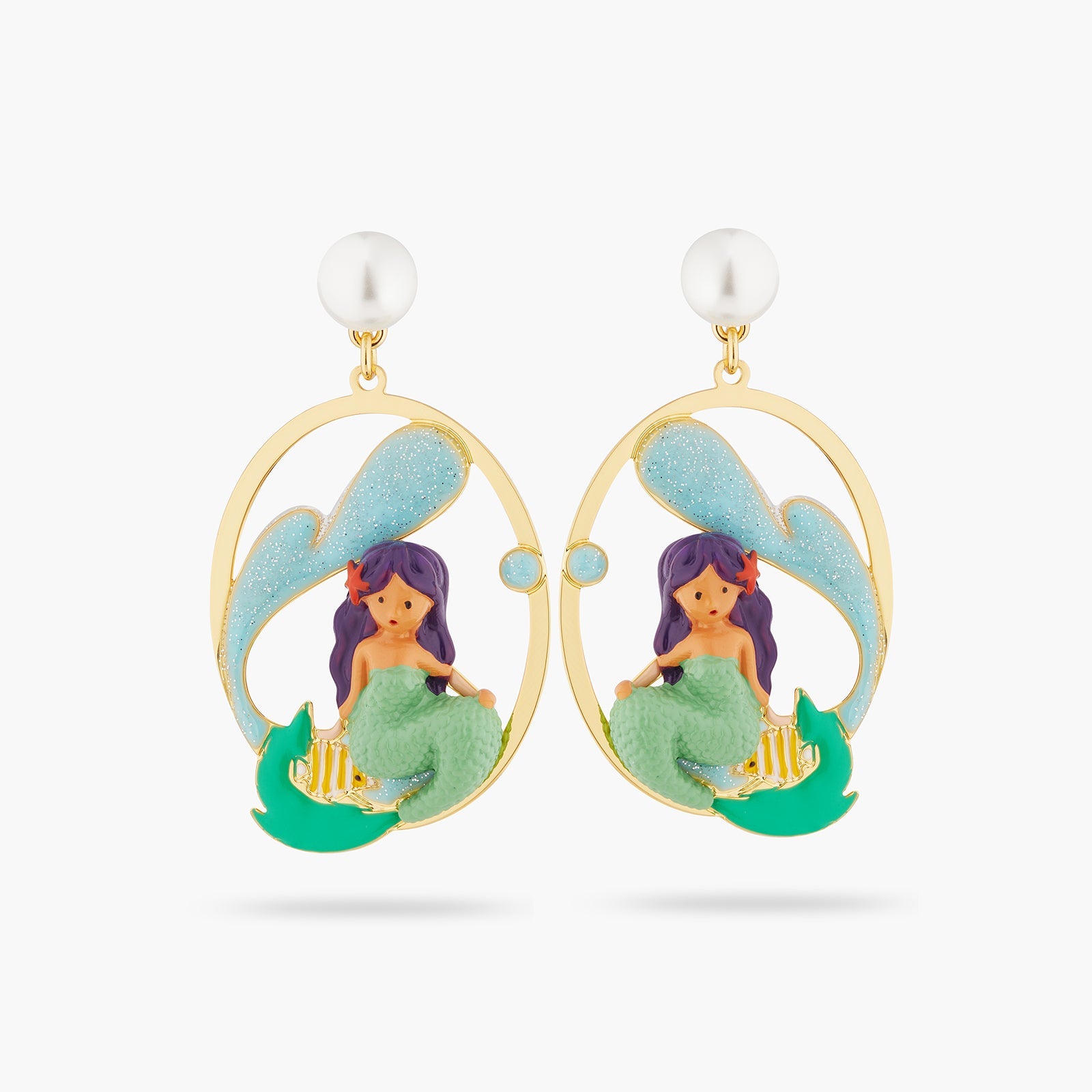 Mermaid And Wave Earrings | Les Néréides Earrings – Les Nereides