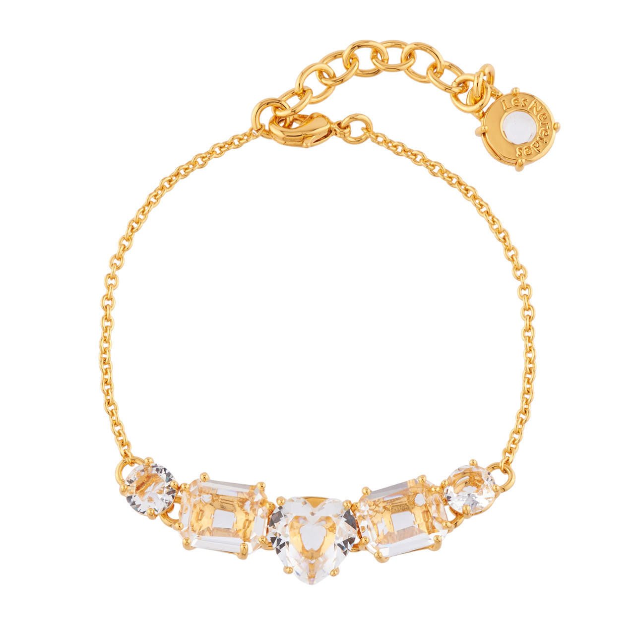 Crystal 5 Stones La Diamantine Thin Bracelet | Les Nereides