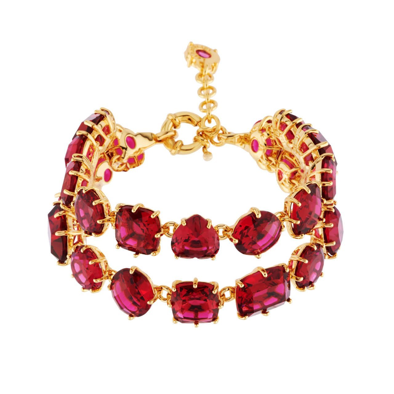 Double Row La Diamantine Grenadine Bracelet | Les Nereides