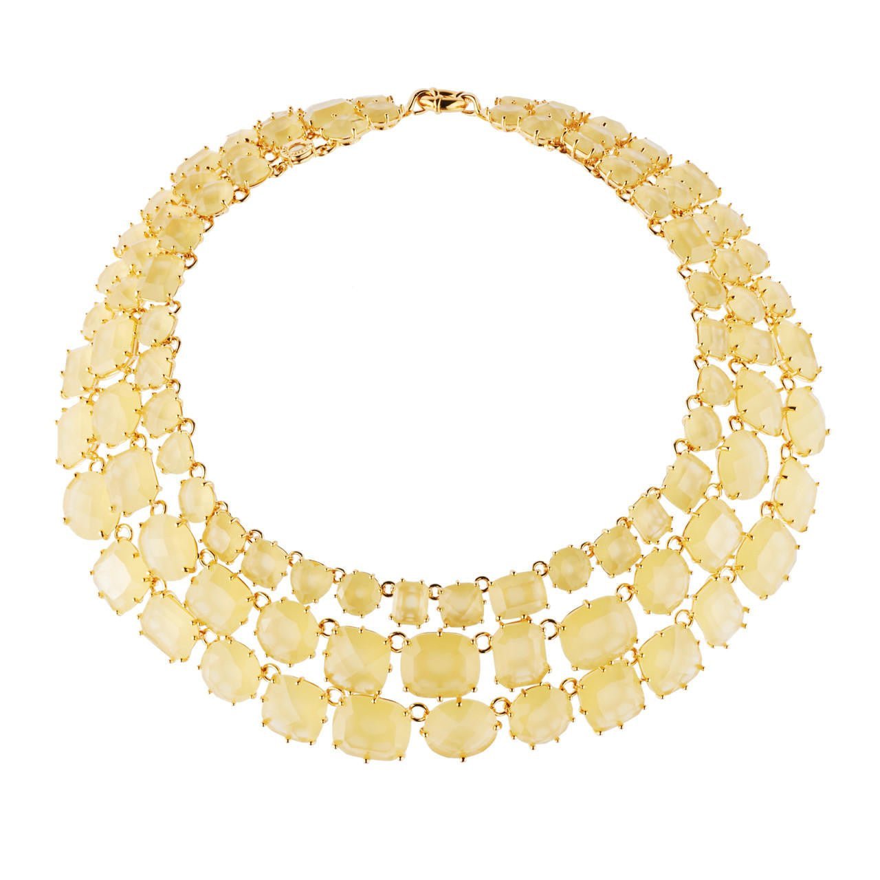 Triple Row La Diamantine 49Cm Citrine Necklace | Les Nereides