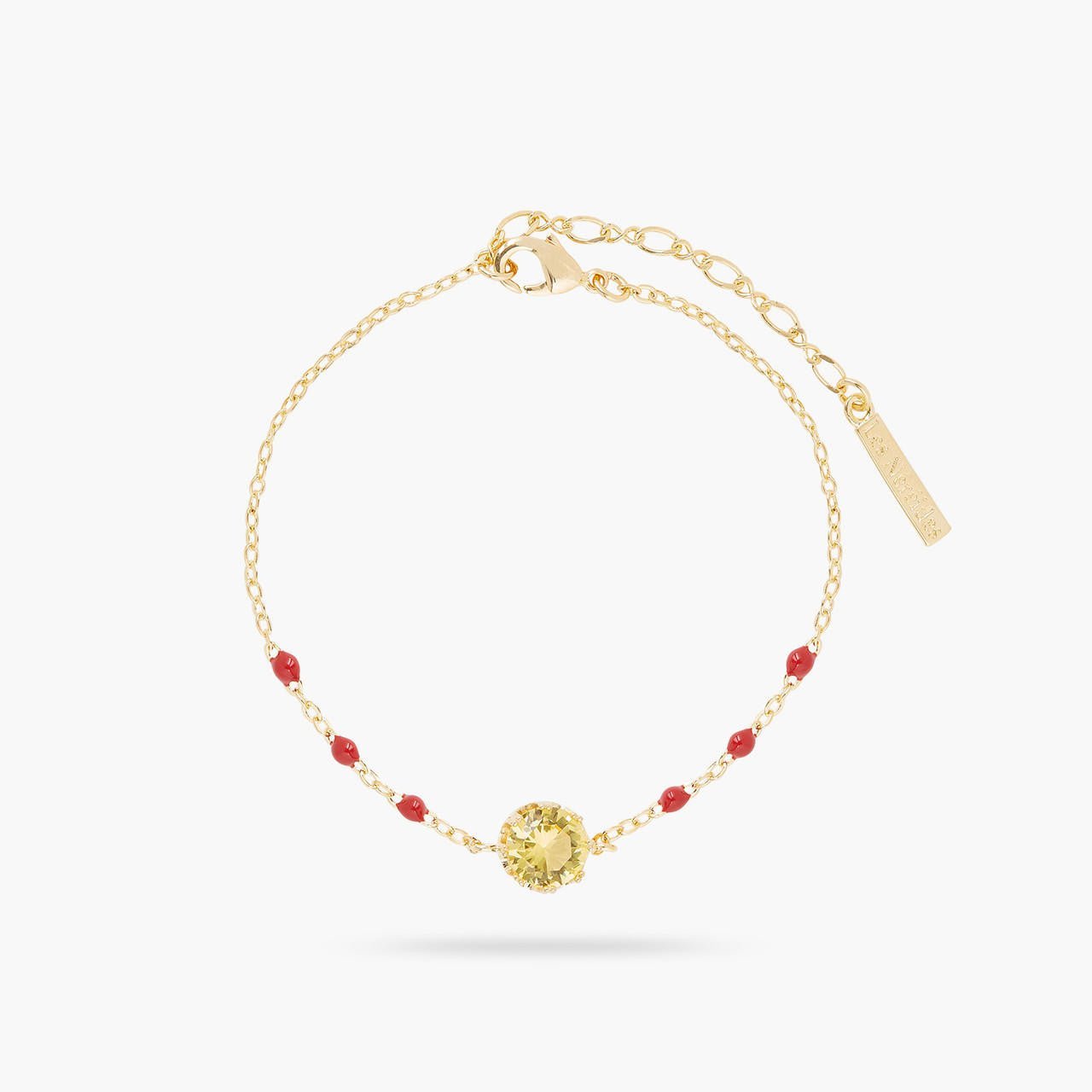 Les Nereides | Yellow Round Stone Thin Bracelet | Shop Now